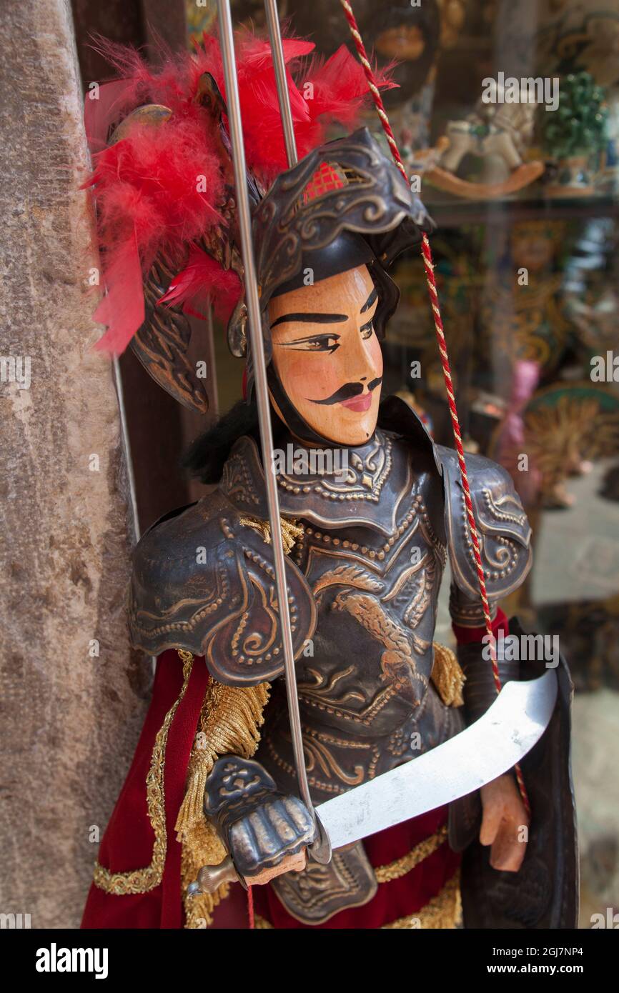 Italy, Sicily, Taormina, knight marionette puppet Stock Photo - Alamy