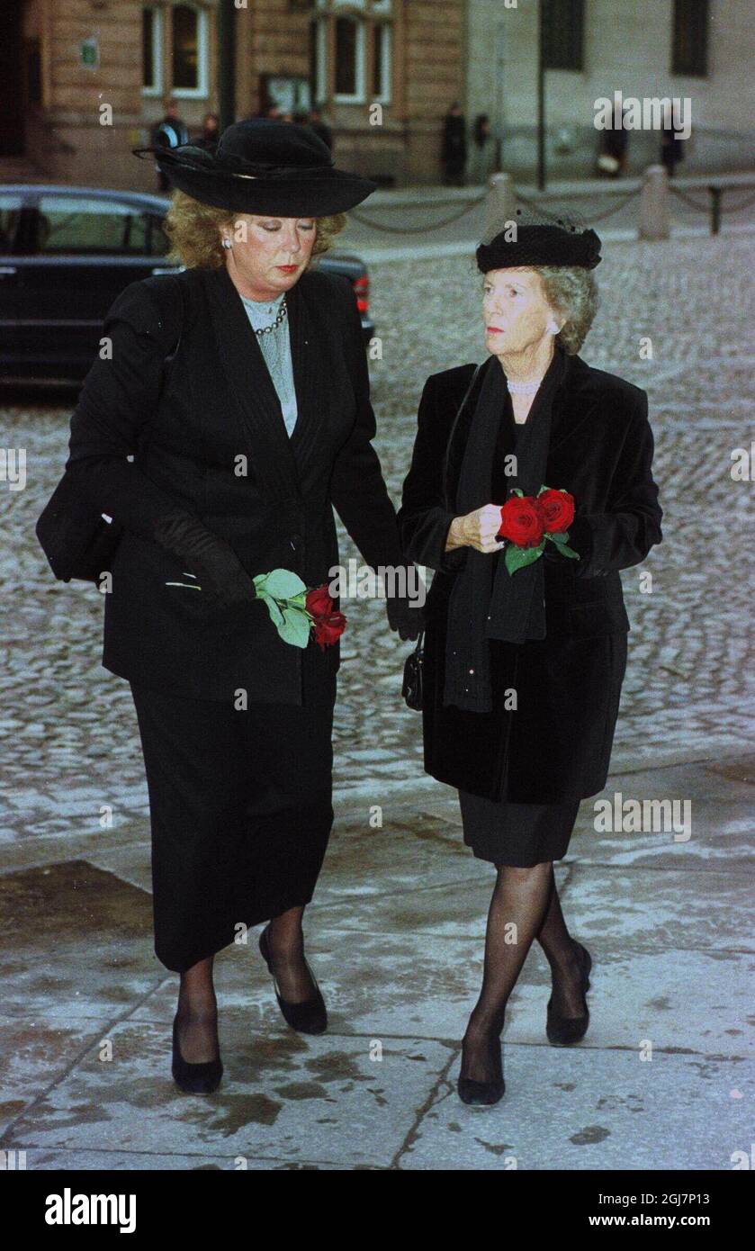 Funeral of Gad Rausing. In the picture his daughter Kirsten Rausing and ...