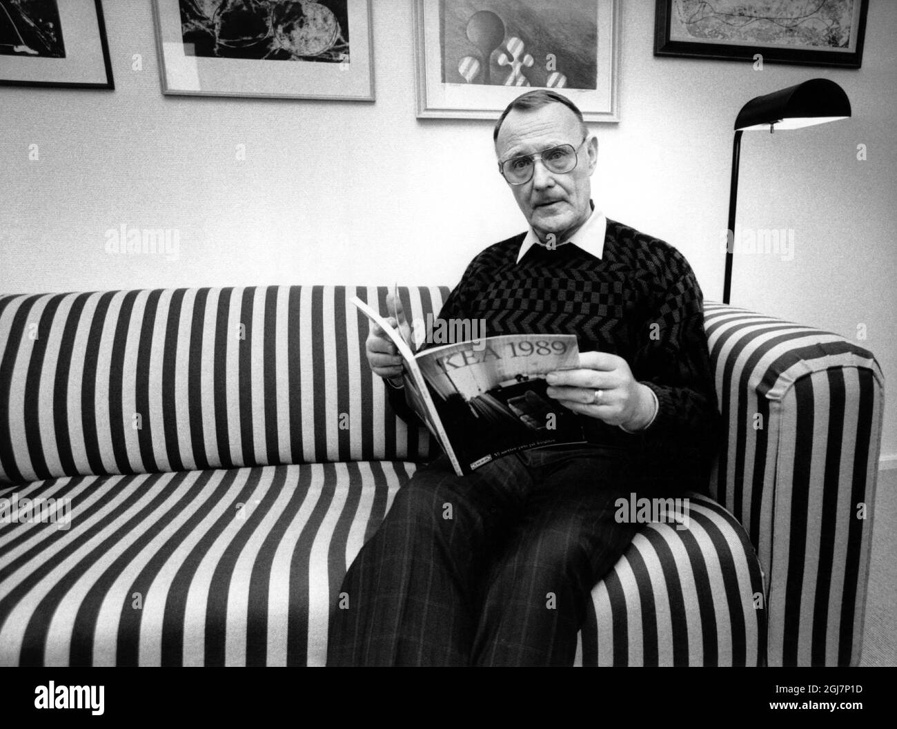 FILE 1988-11-23 Ingvar Kamprad, furniture giant IKEA's founder, sitting ...