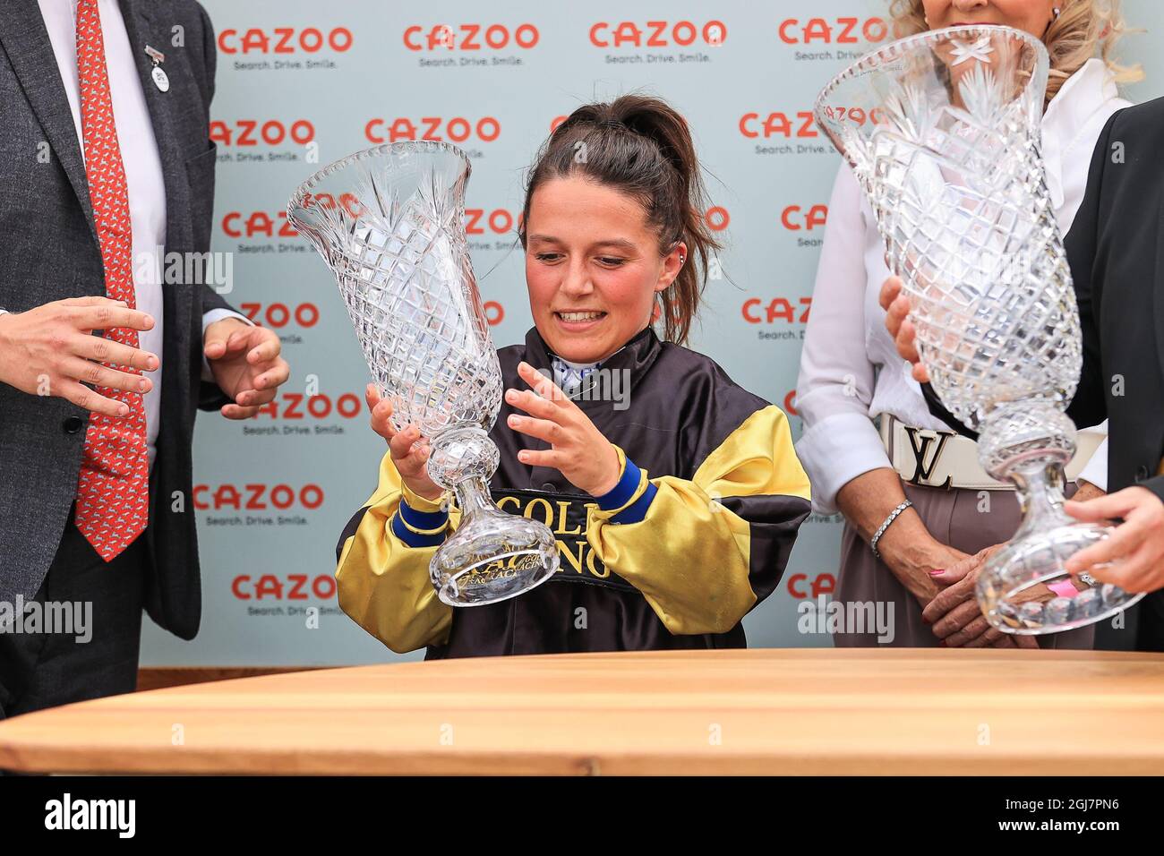 Jockey Amie Waugh Winner of the First race on Ladies Day on Call me ...