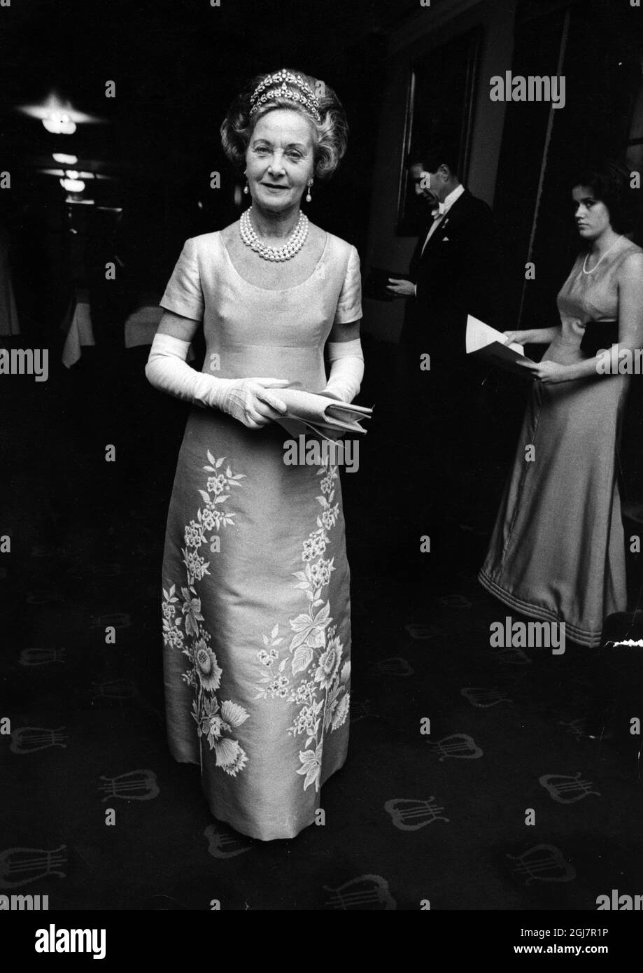 FILE 1972 Lilian Craig during a gala event held in Stockholm in 1972 ...