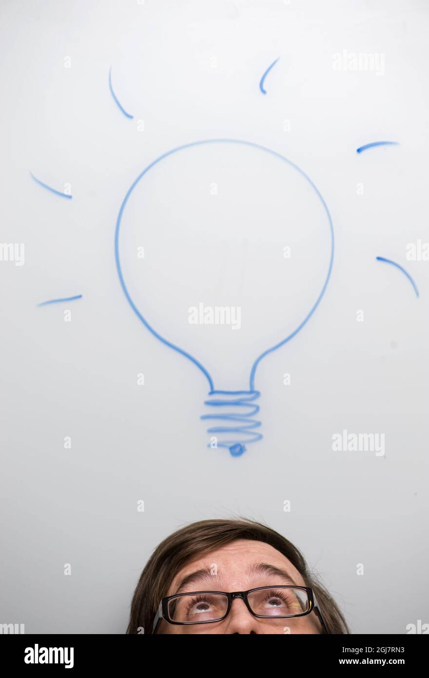 Having a bright idea Stock Photo - Alamy
