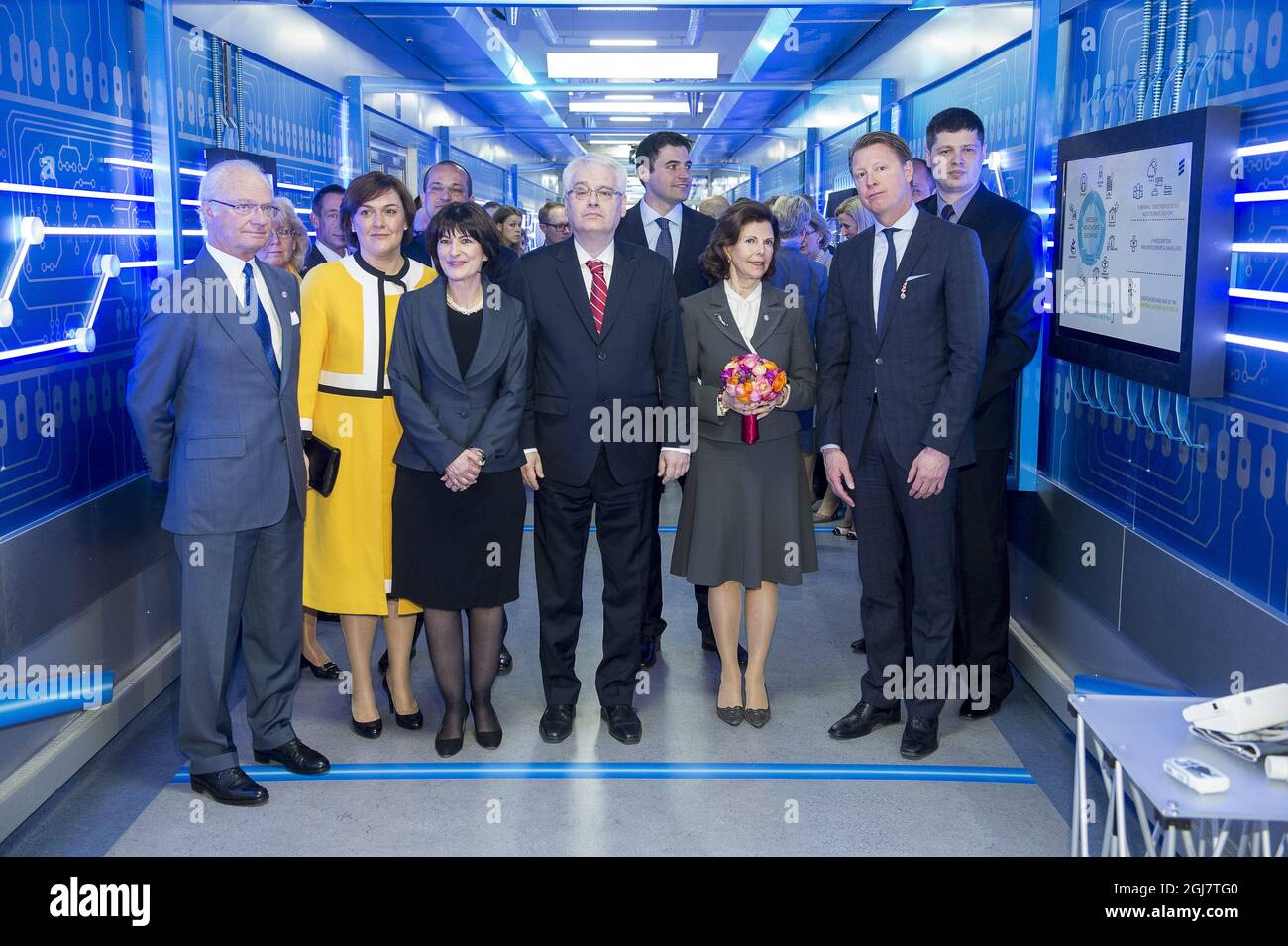 King Carl Gustaf and Queen Silvia of Sweden together with Croatien ...