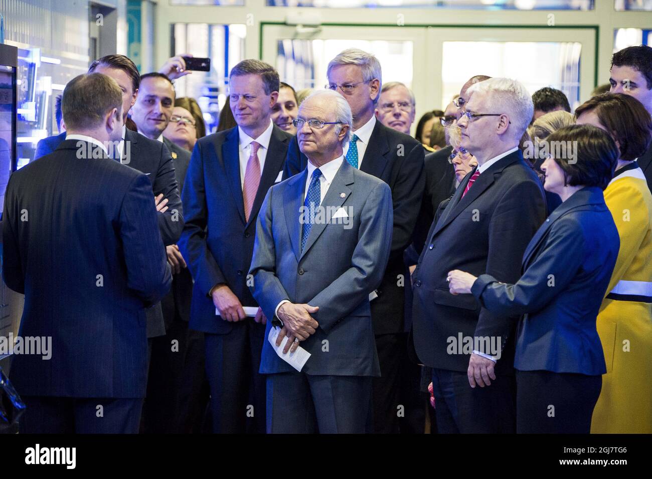 King Carl Gustaf and Queen Silvia of Sweden together with Croatien ...