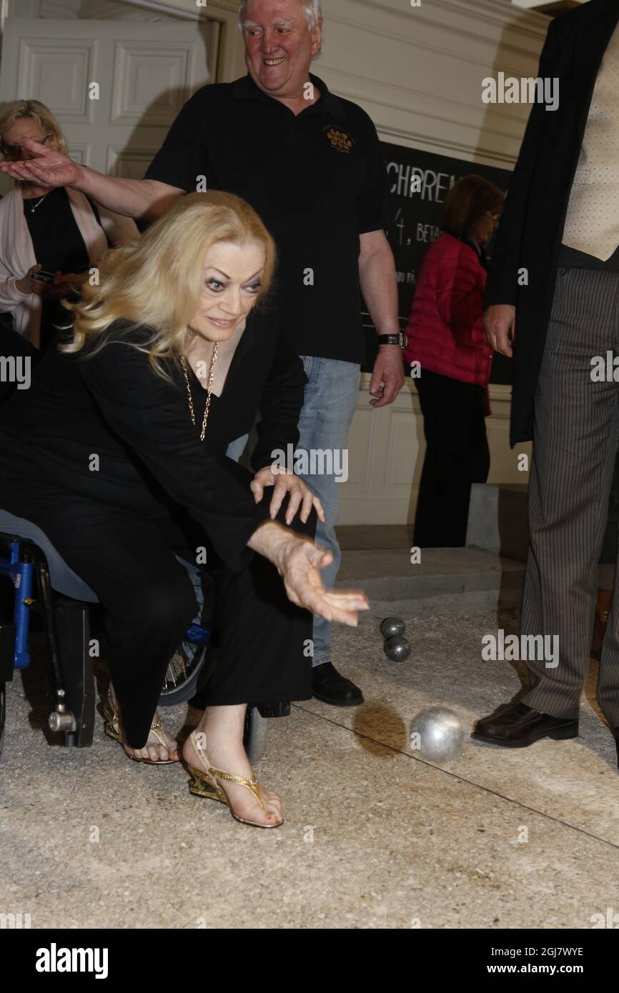 Swedish '50s movie legend Anita Ekberg at the opening of a boule ...