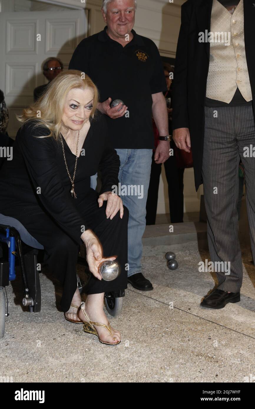 Swedish '50s movie legend Anita Ekberg at the opening of a boule ...