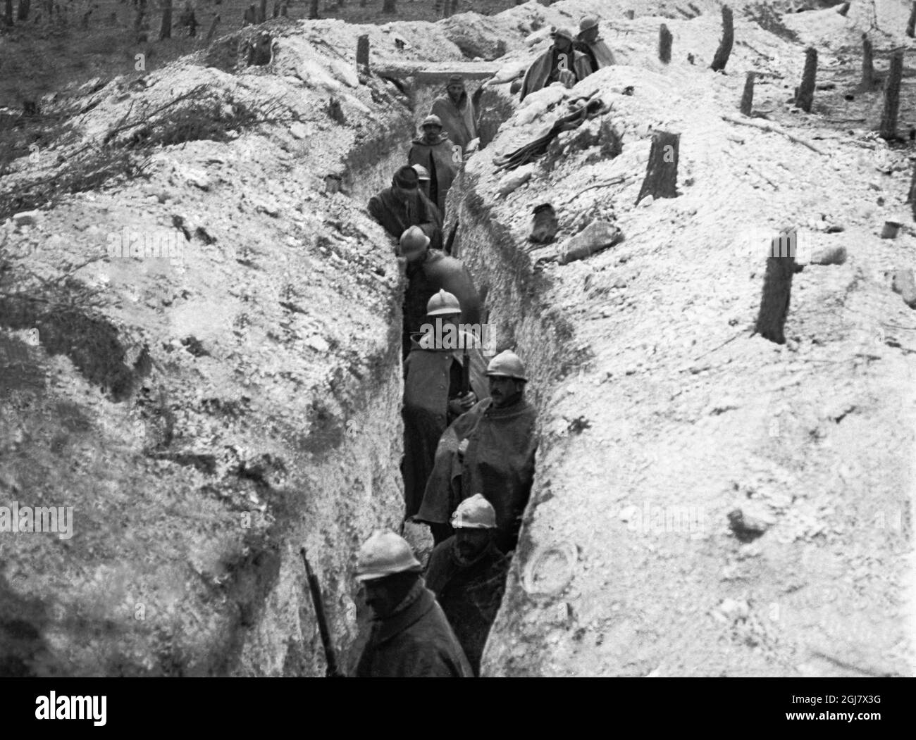 FILE 1914-1918. Picture from World War One. Trenches at western front Stock Photo - Alamy