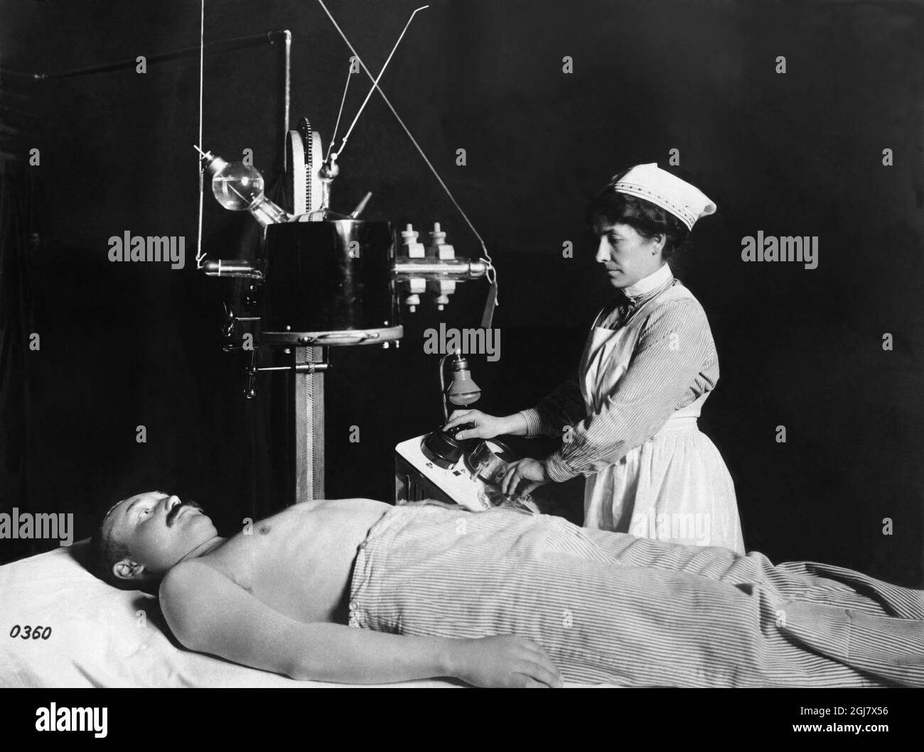 FILE 1914-1918. Picture from First World War. Wounded german soldier X ...
