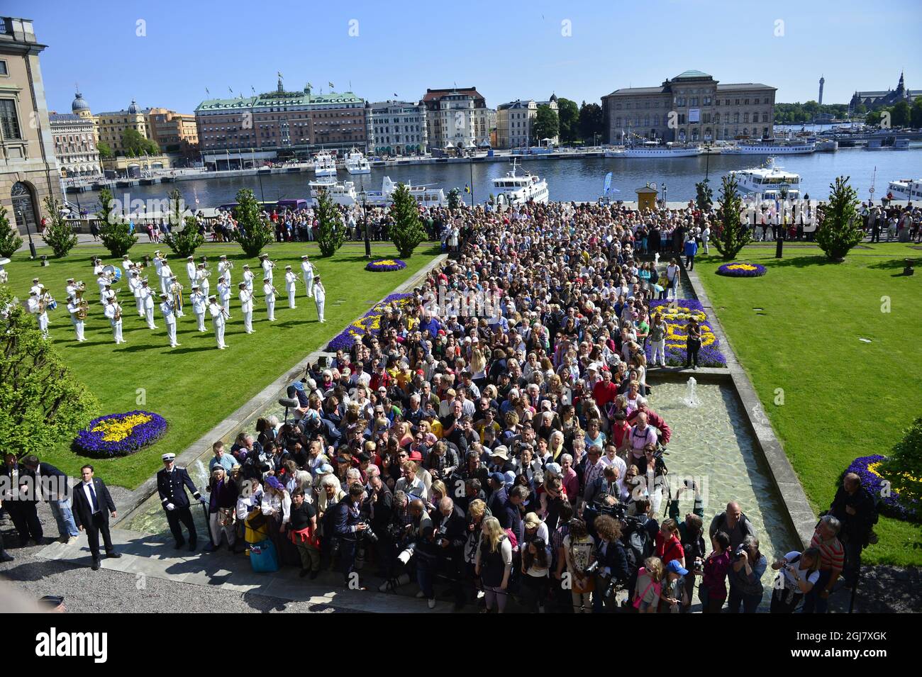 Crowds seen at the traditional 'Open Palace' as part of the Swedish ...