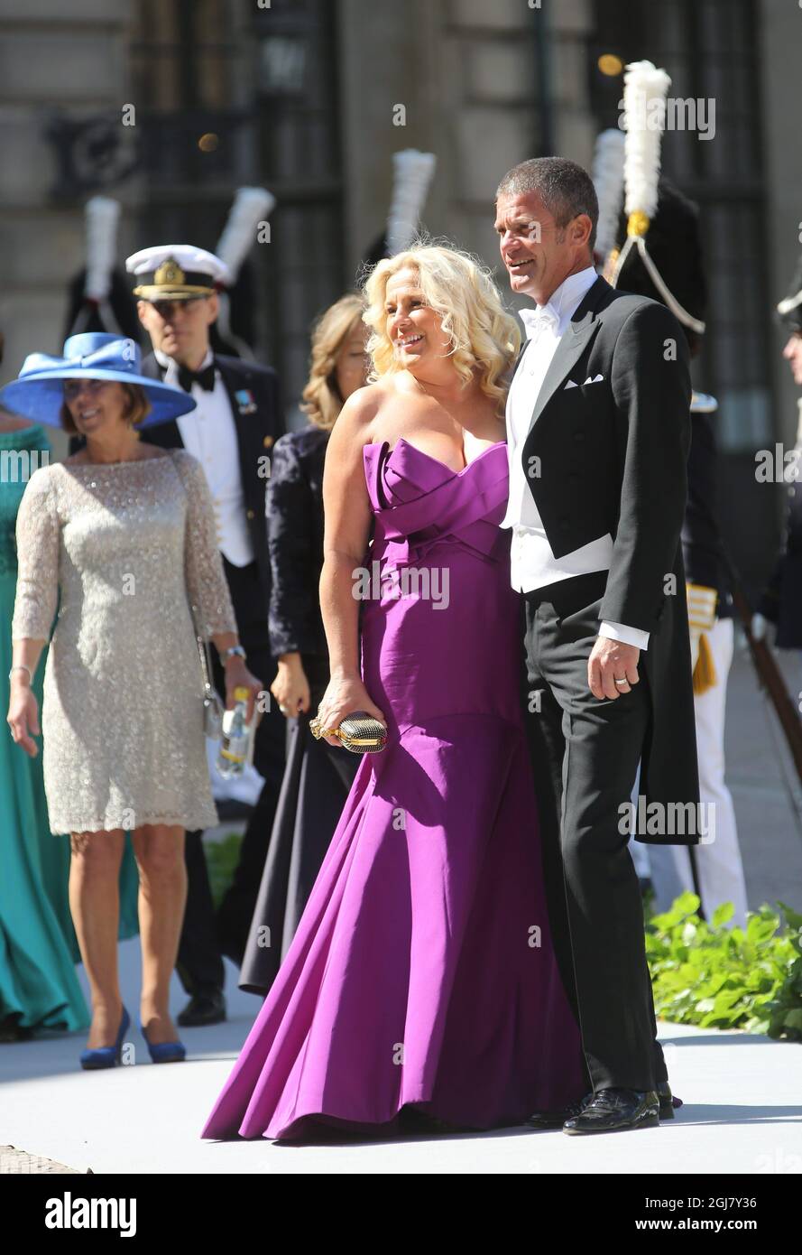 STOCKHOLM 20130608 Swedish golfer Jesper Parnevik and wife Mia Parnevik ...