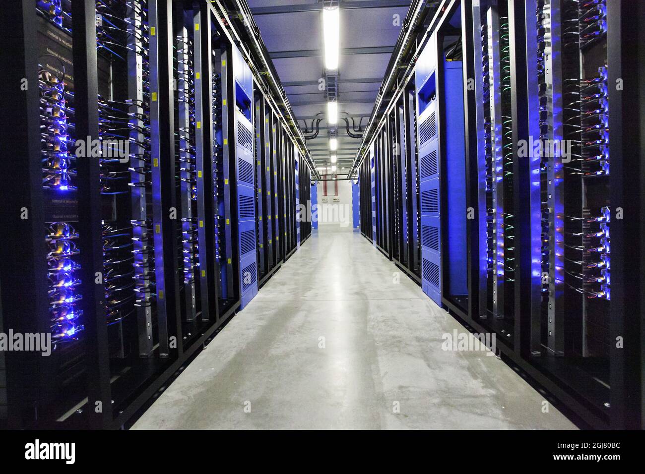 LULEA 20130612 : ln view shows the inside of the server hall of ...