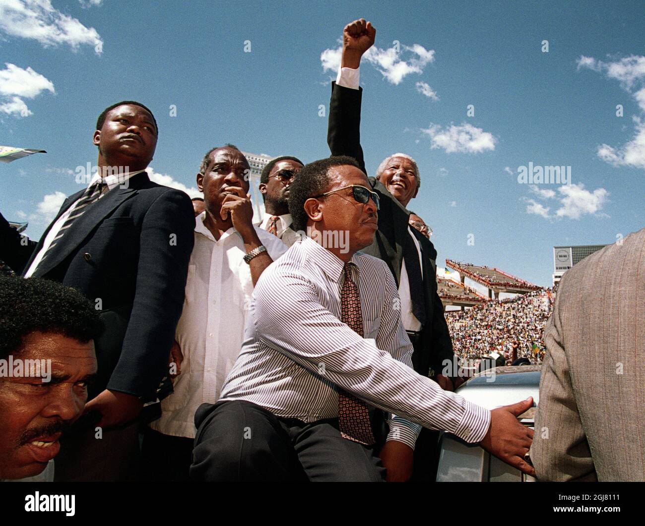 Nelson mandela political rally hi-res stock photography and images - Alamy