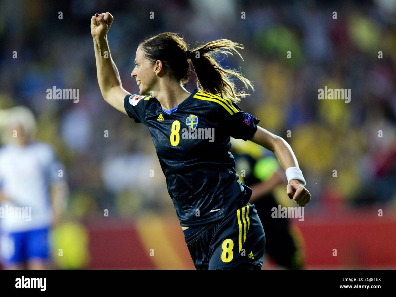 Lotta schelin celebrates hi-res stock photography and images - Alamy