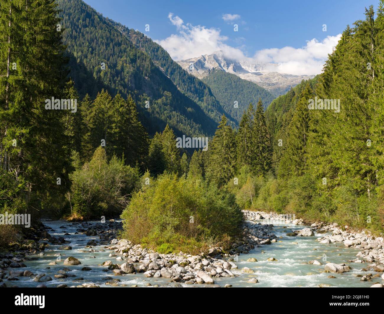 River Sarca. Val di Genova in the Parco Naturale Adamello, Brenta ...