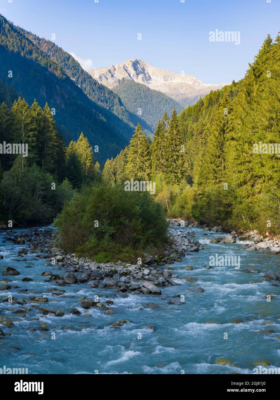 River Sarca. Val di Genova in the Parco Naturale Adamello, Brenta ...