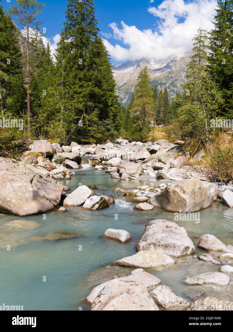 River Sarca. Val di Genova in the Parco Naturale Adamello, Brenta ...