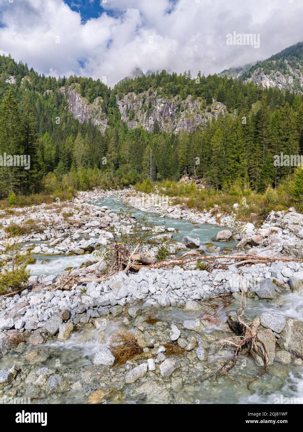 River Sarca. Val di Genova in the Parco Naturale Adamello, Brenta ...