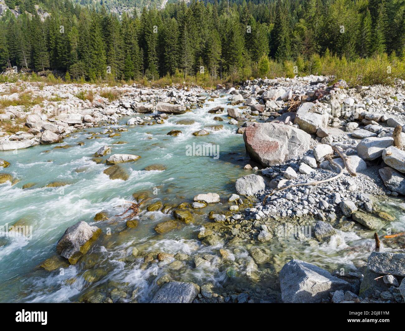 River Sarca. Val di Genova in the Parco Naturale Adamello, Brenta ...