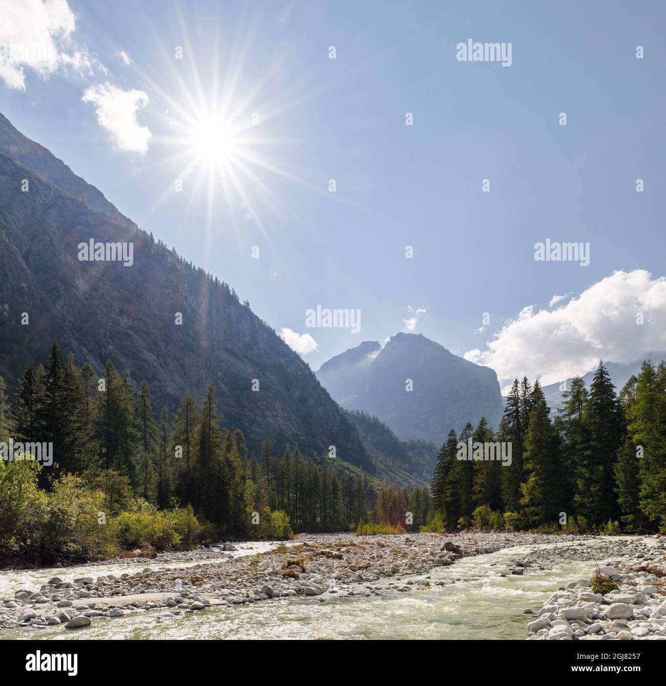 River Sarca. Val di Genova in the Parco Naturale Adamello, Brenta ...