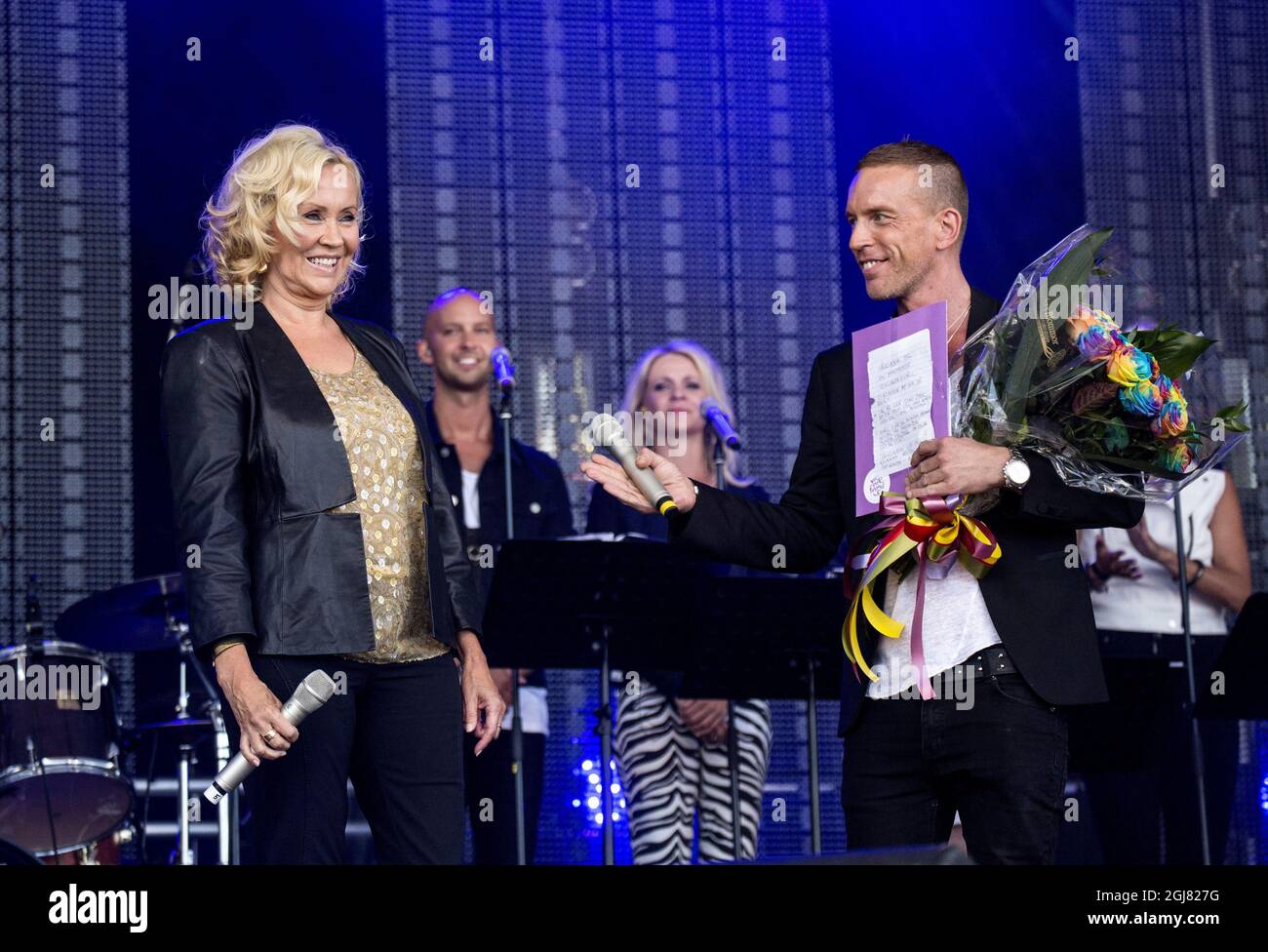 STOCKHOLM 20130801 Former ABBA member Agnetha Faltskog awarded with a ...