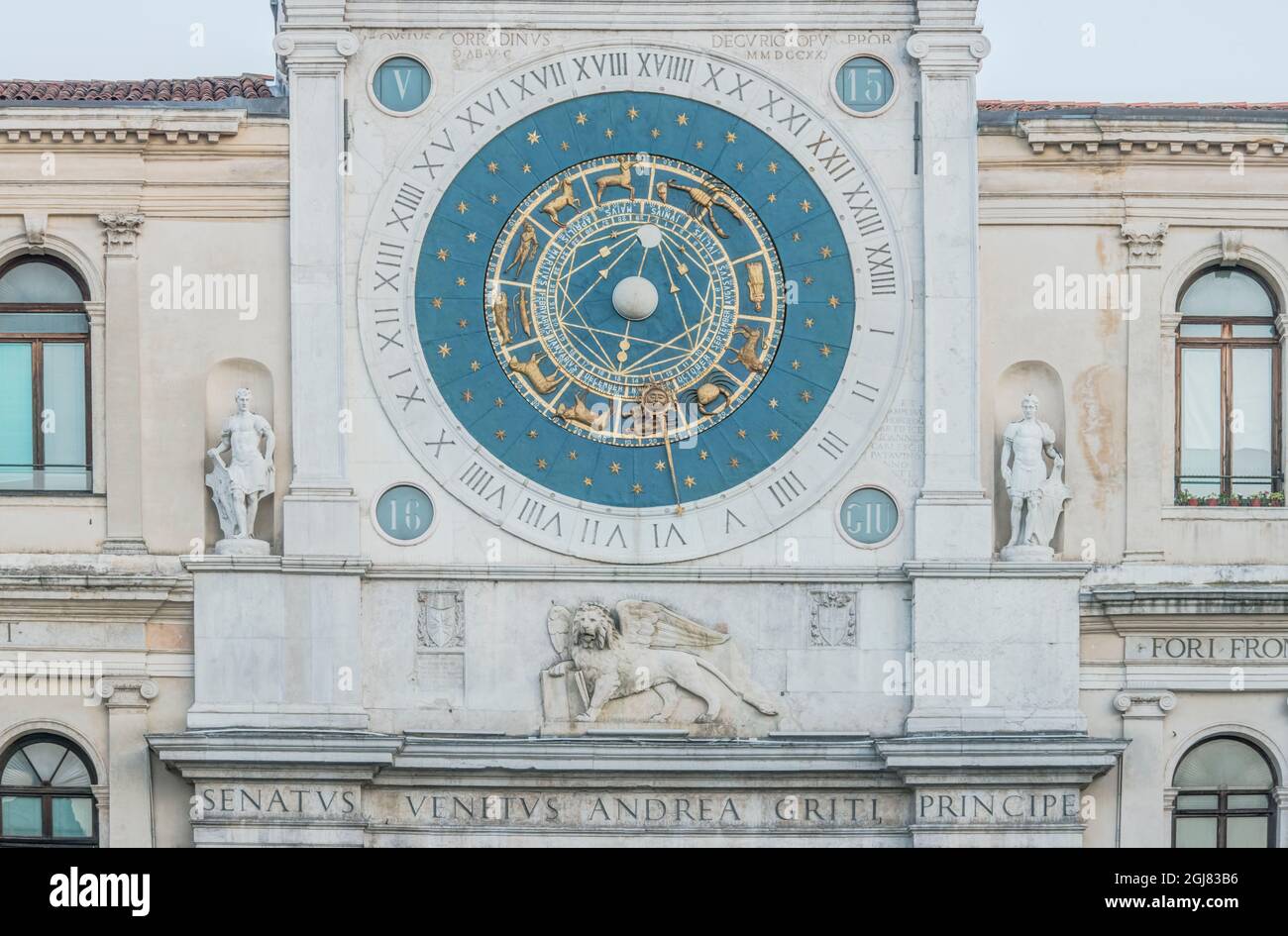 Italy, Padua, Piazza dei Signori, Astronomical Clock Tower (Torre dell ...