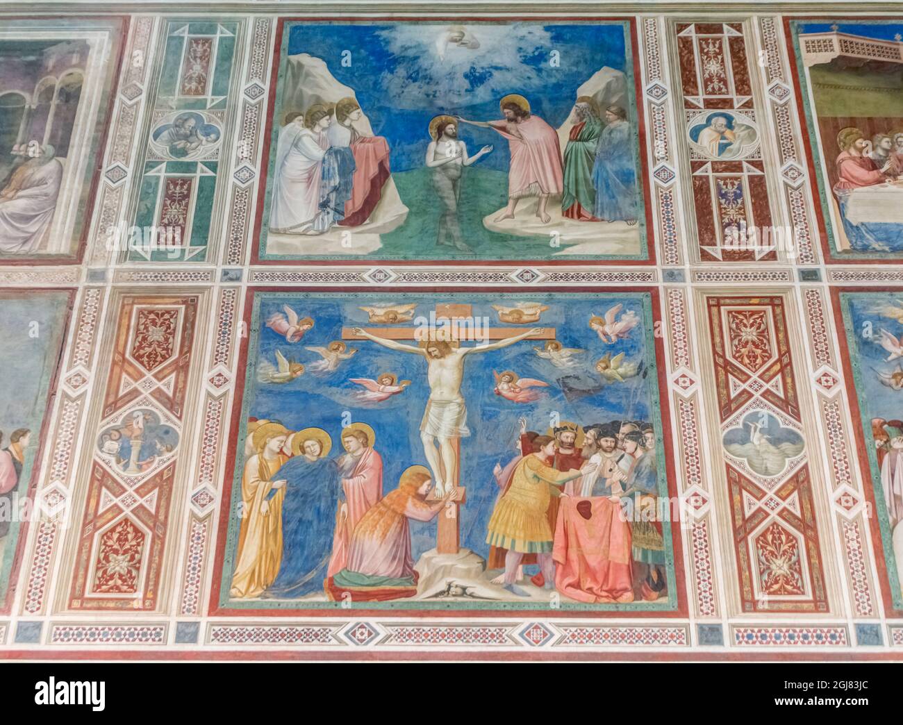 Italy, Padua, Scrovegni Chapel with frescoes painted by Giotto in the ...