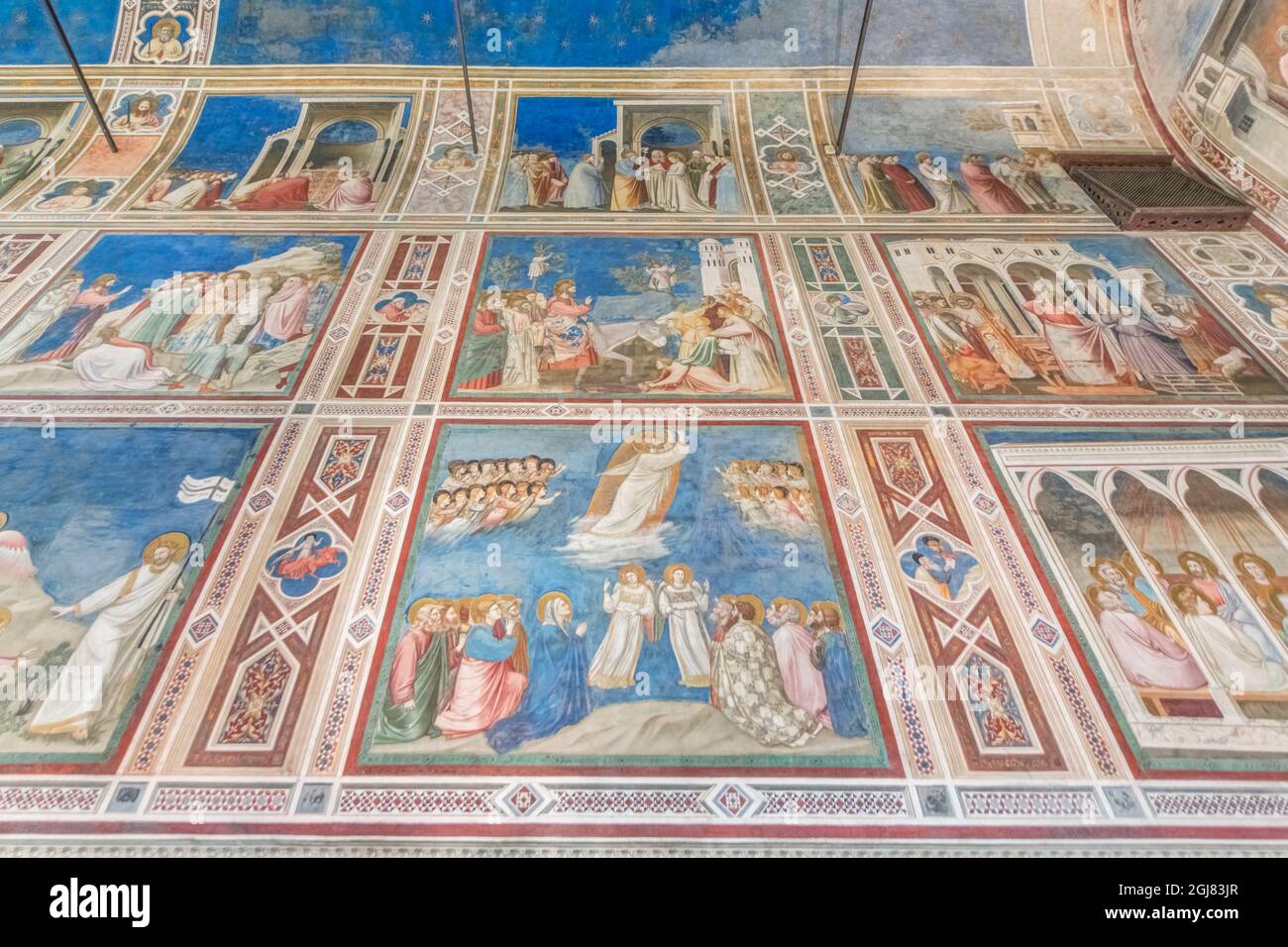 Italy, Padua, Scrovegni Chapel with frescoes painted by Giotto in the ...