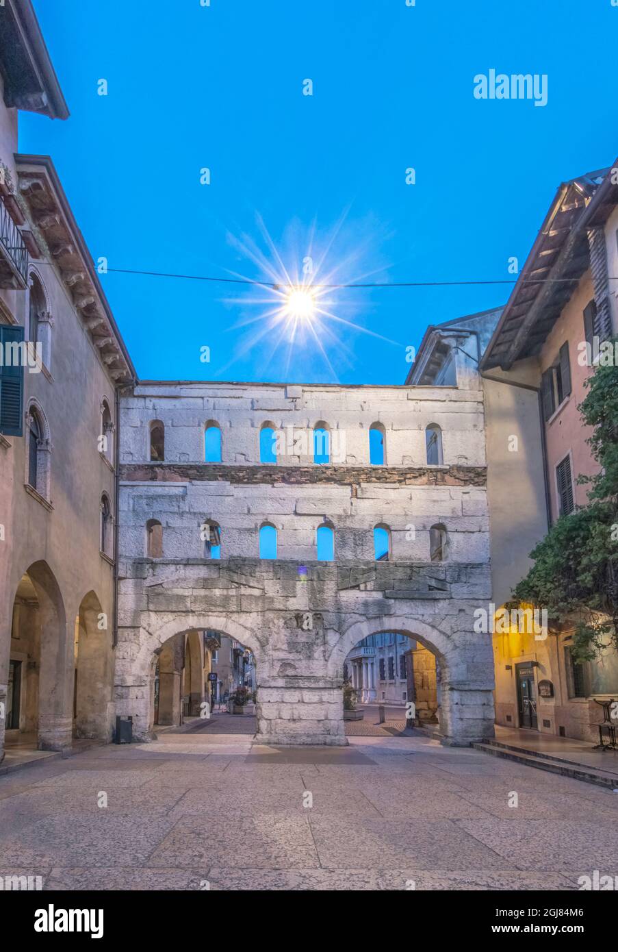 Italy, Verona. Porta Borsari, the main gate for Verona during the Roman ...