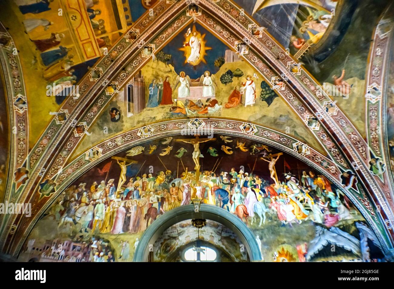 Crucifixion Resurrection fresco, Spanish Chapel, Santa Maria Novella ...
