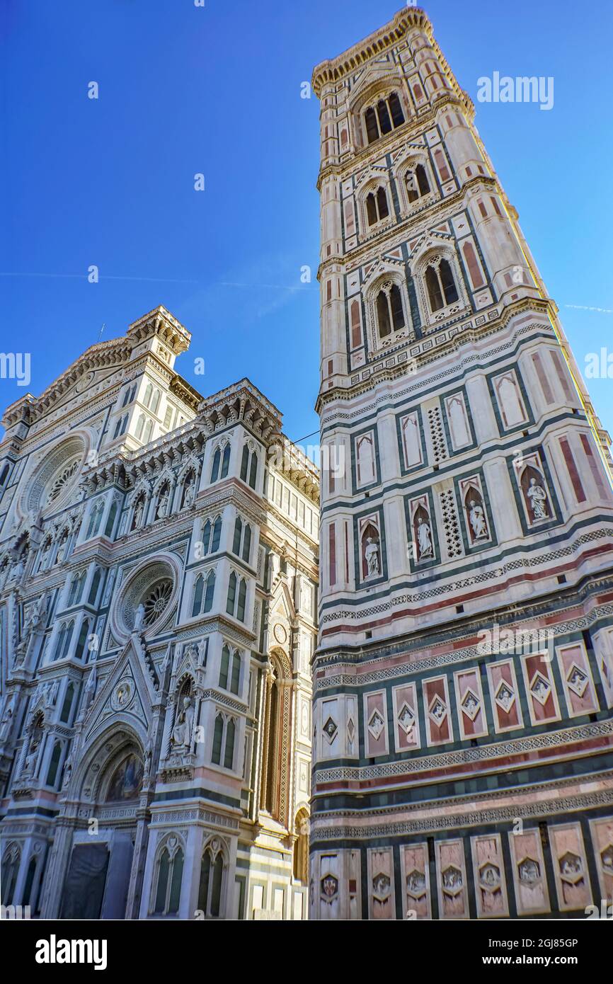 Bell tower of Florence Cathedral, Florence, Italy. Finished 1400's ...