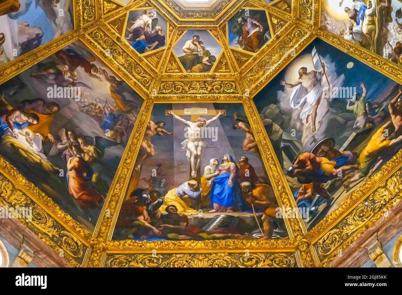 Jesus Christ Crucifixion and Resurrection paintings, Medici Chapel, Basilica of San Lorenzo ...