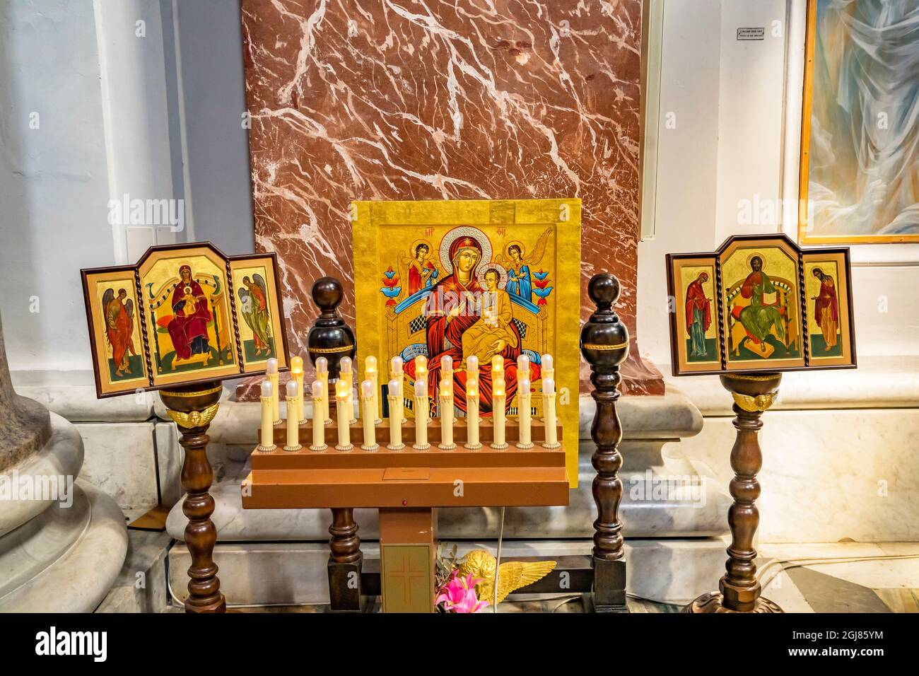 Icons Basilica of Saint Mary Angels and Martyrs, Rome, Italy. Church ...