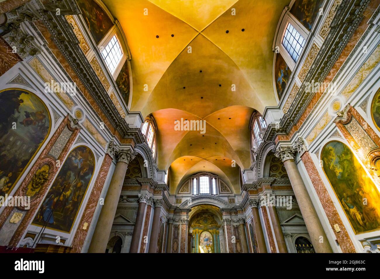 Basilica Saint Mary Angels and Martyrs, Rome, Italy. Church designed by ...