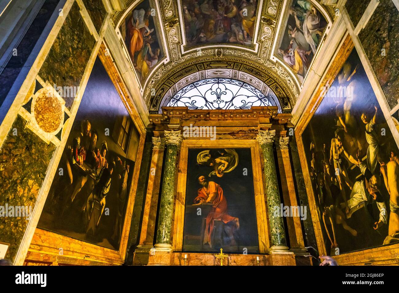 Chapel Paintings Saint Louis of French Basilica Church, Rome, Italy ...