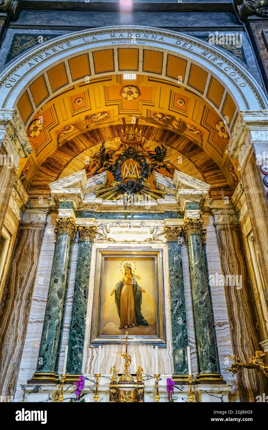 Virgin Mary Assumption Painting Basilica Altar Santa Maria dei Miracoli ...