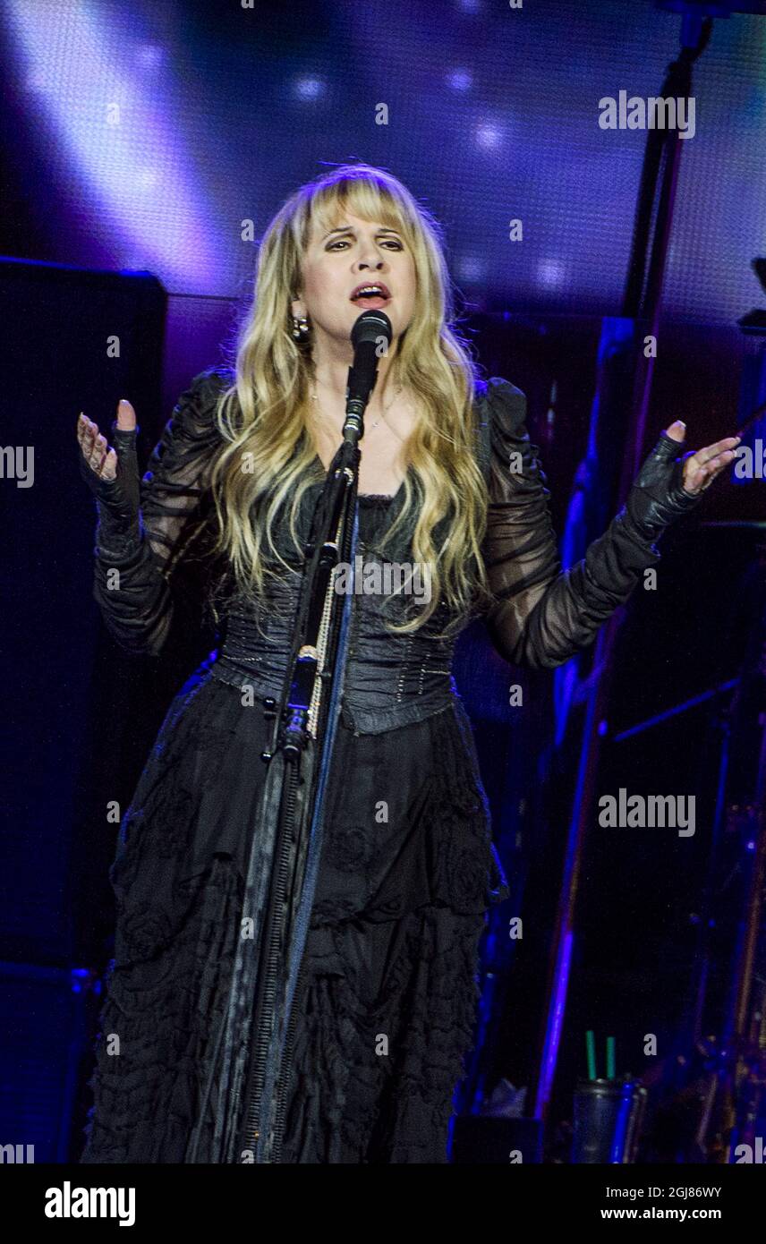 STOCKHOLM 20131023 Singer Stevie Nicks performs during the concert of ...