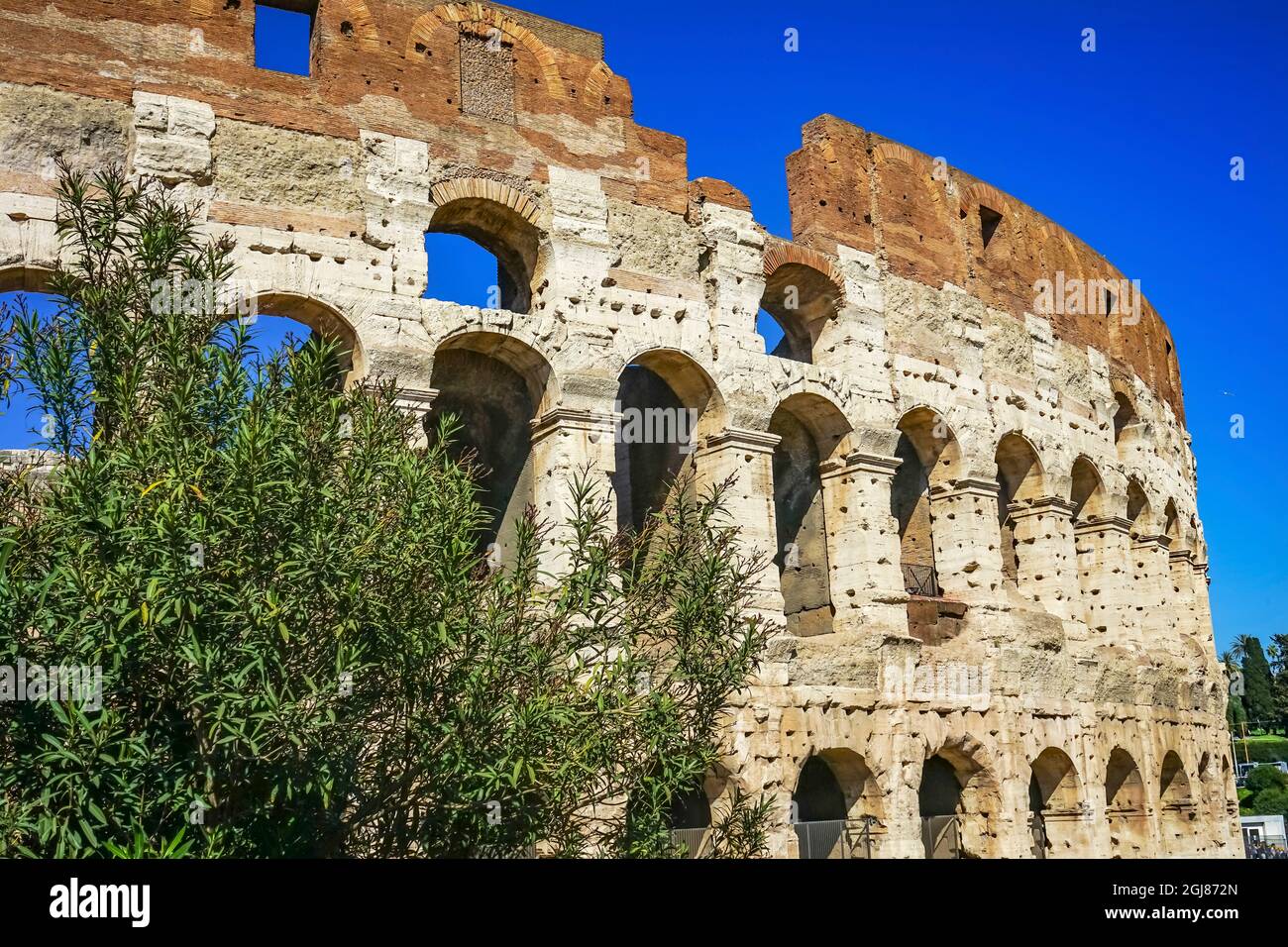 Details Roman Colosseum, Rome, Italy. Built in 72 AD by Emperor ...