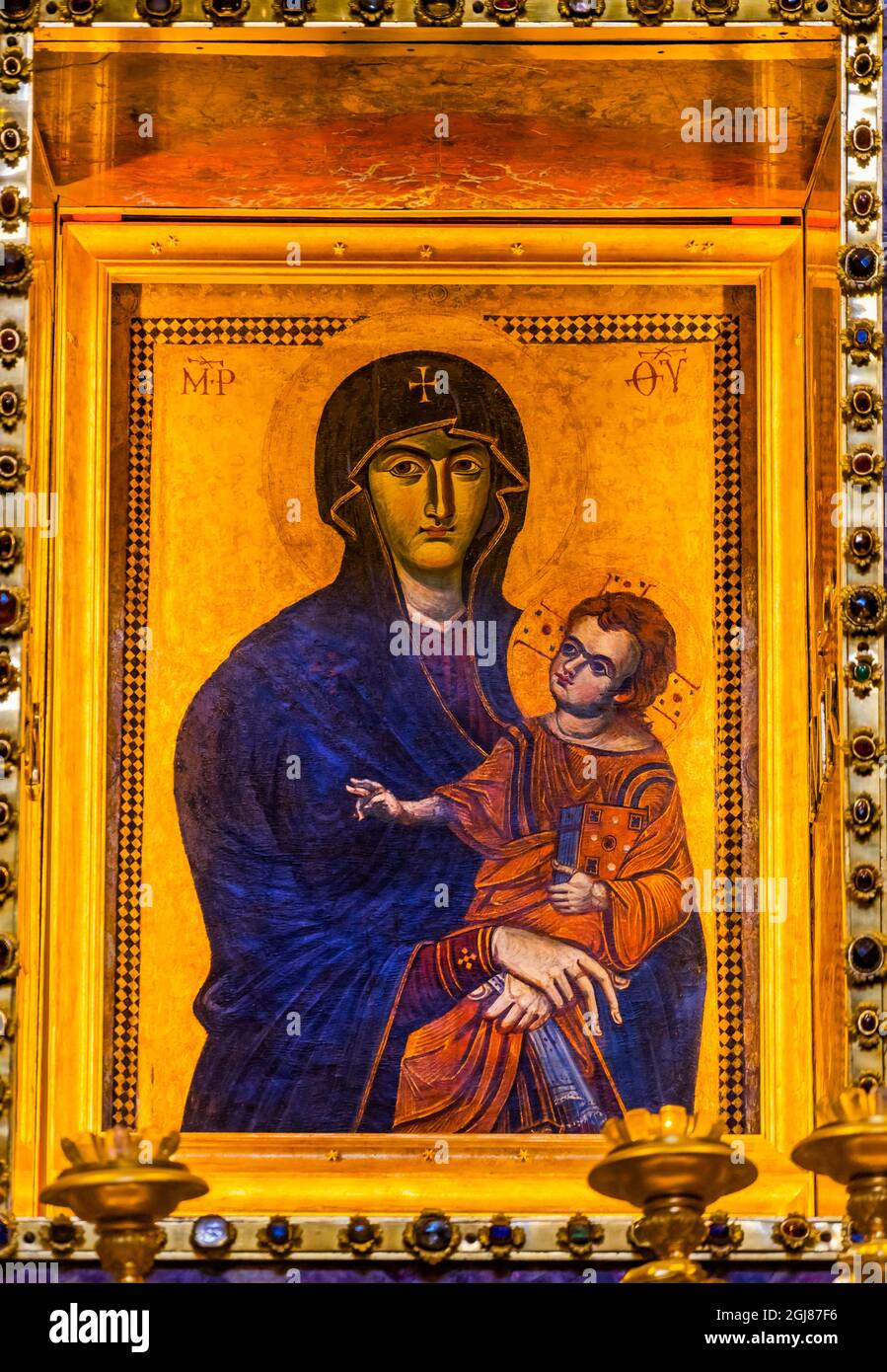 Salus Populi Romani Or Protectress Roman People Icon Santa Maria Maggiore Rome Italy Built