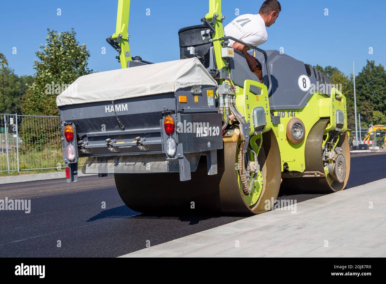 Tandem roller in use. A tandem roller is often used as the last ...