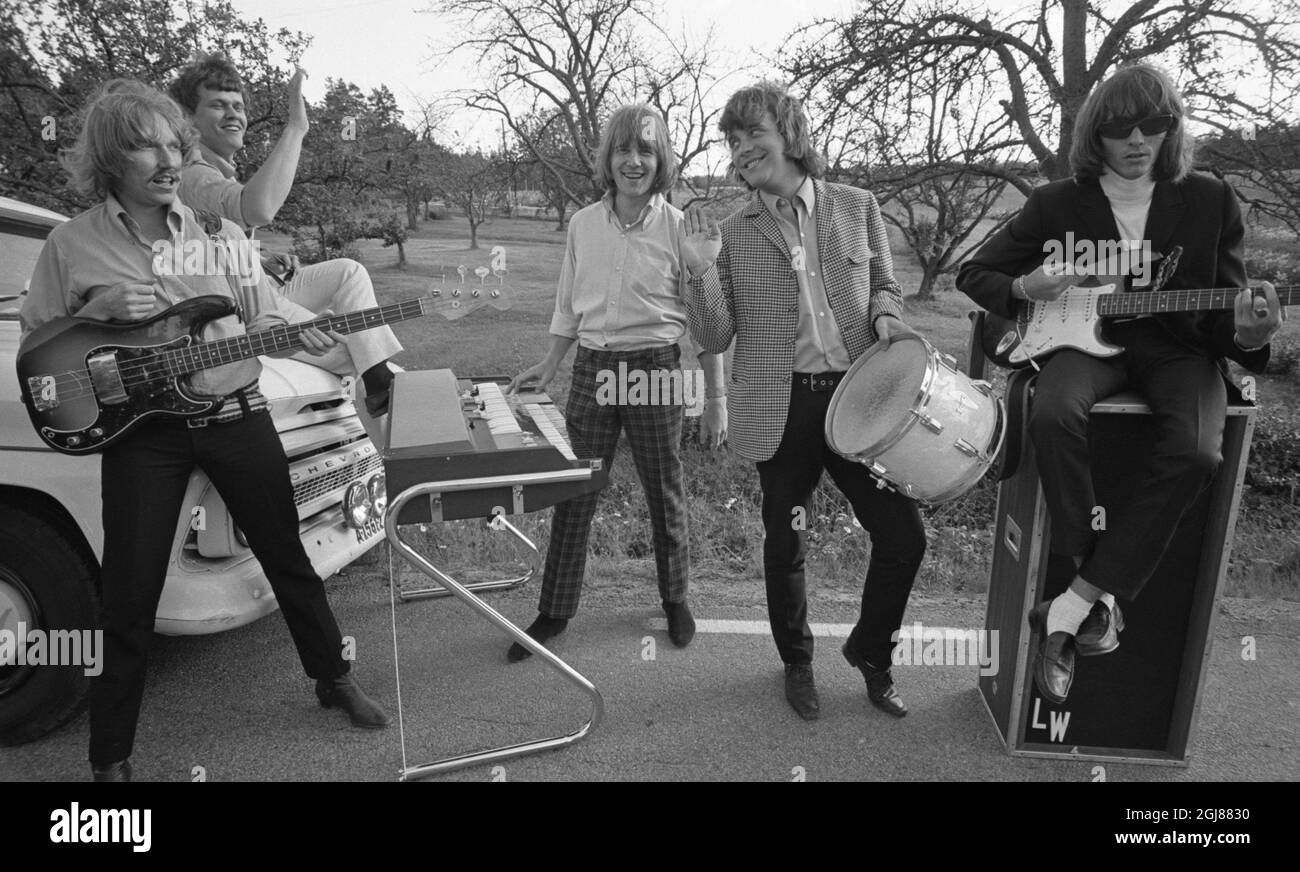 SWEDEN 196706 Members of pop Group Hep Stars from left Lennart Hegland ...