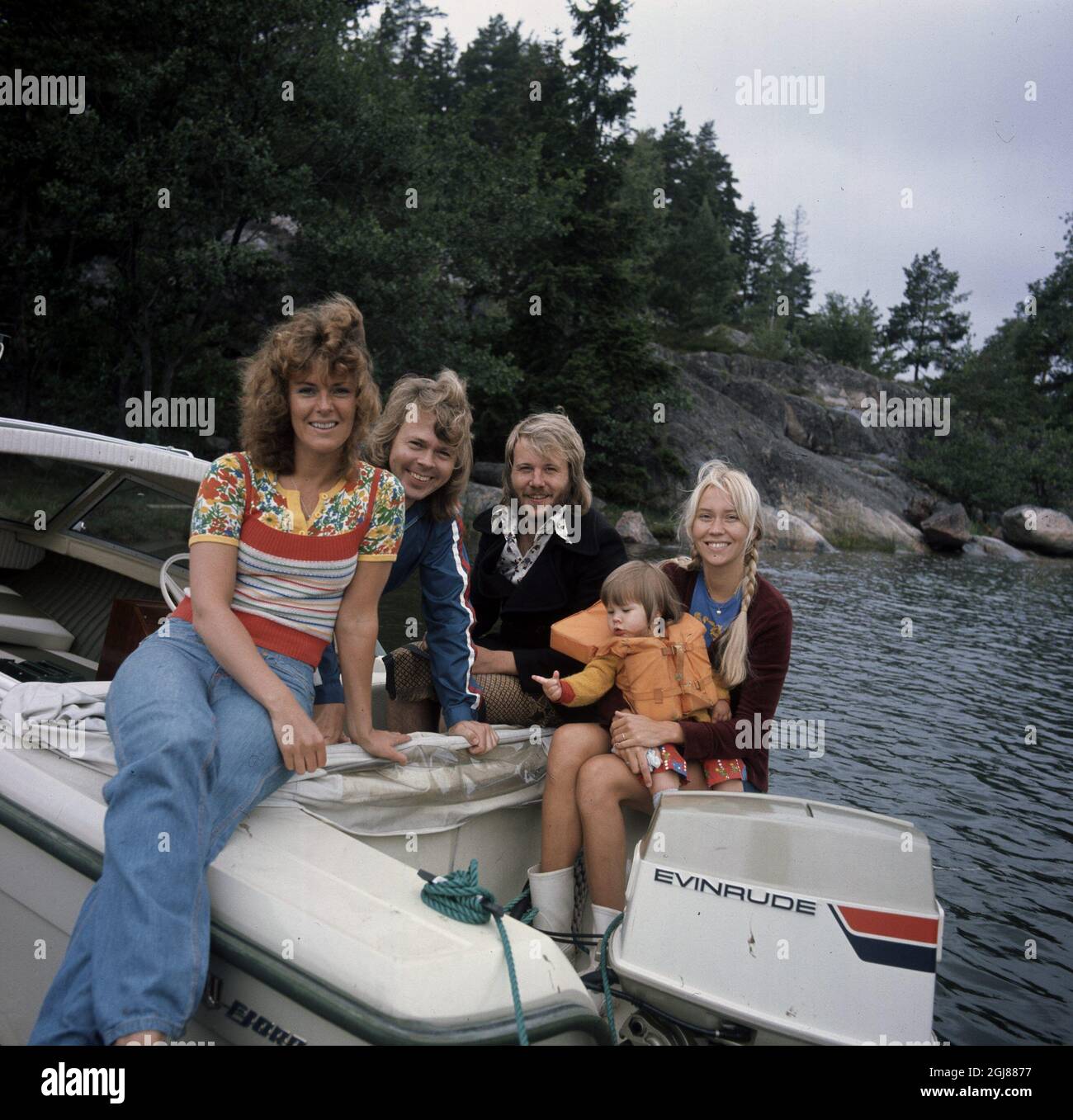 FILE Cirka 1974 The members of the Swedish pop group Abba, from left ...