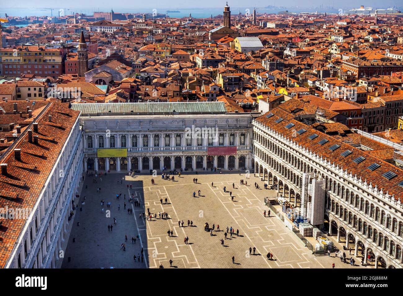 Saint Mark's Square Piazza Neighborhoods Churches Cruise Ship Stock ...
