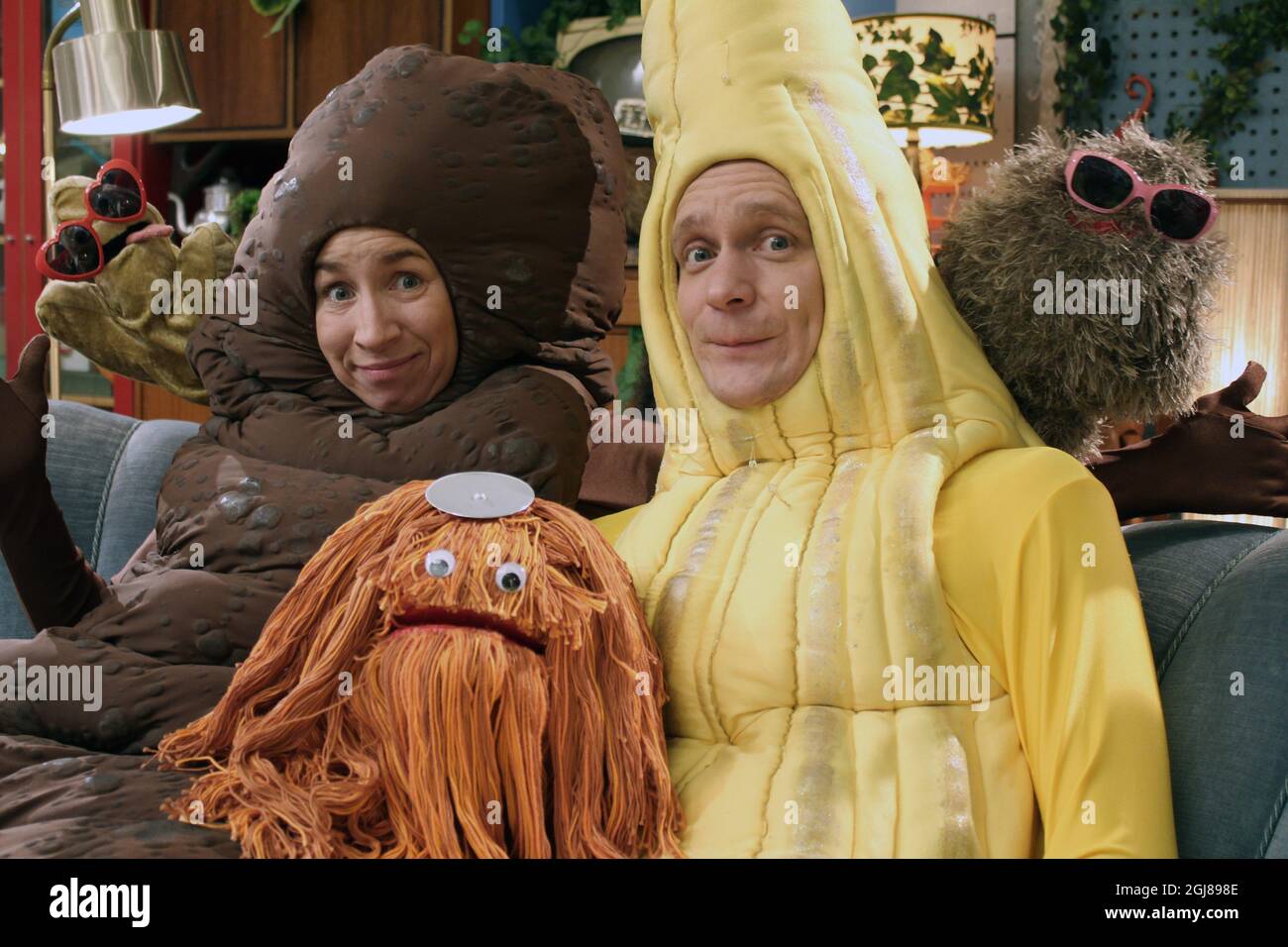 The characters Biss and kajs from Swedish Television's SVT, childrens ...