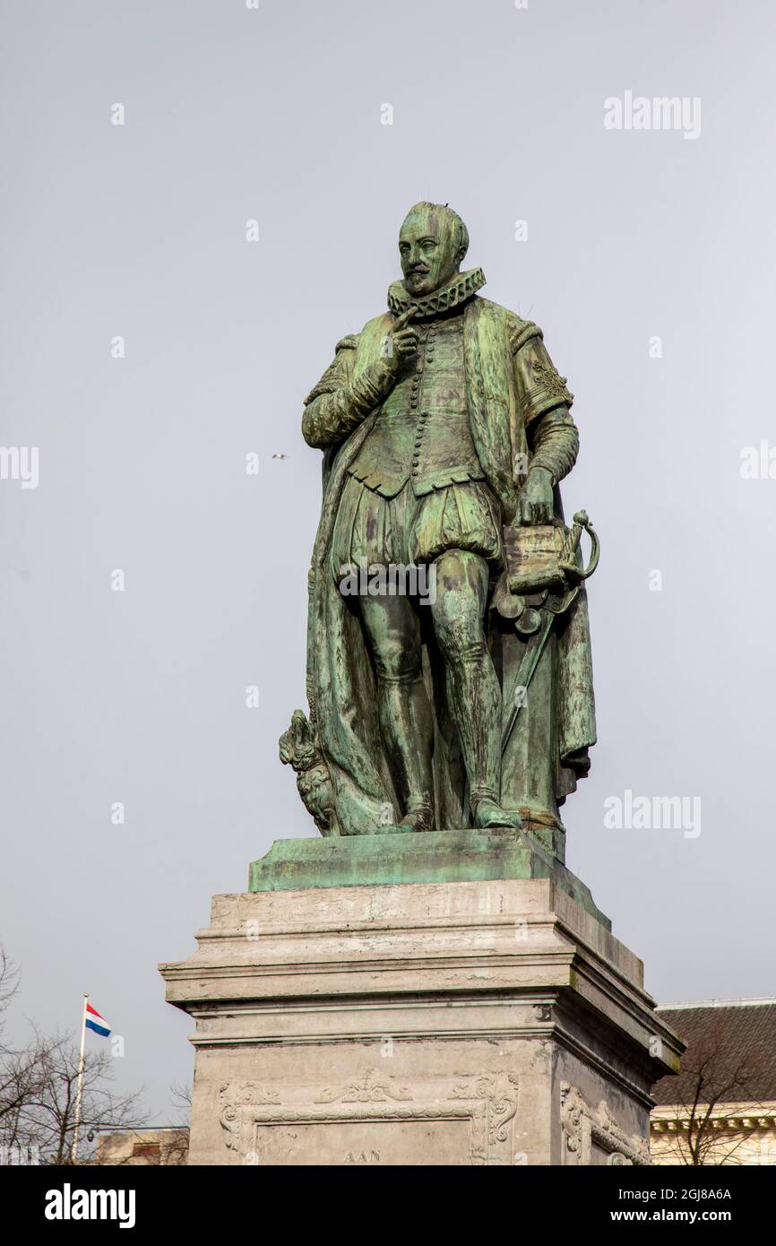 Europe, Netherlands, The Hague. Statue of William I, Prince of Orange ...