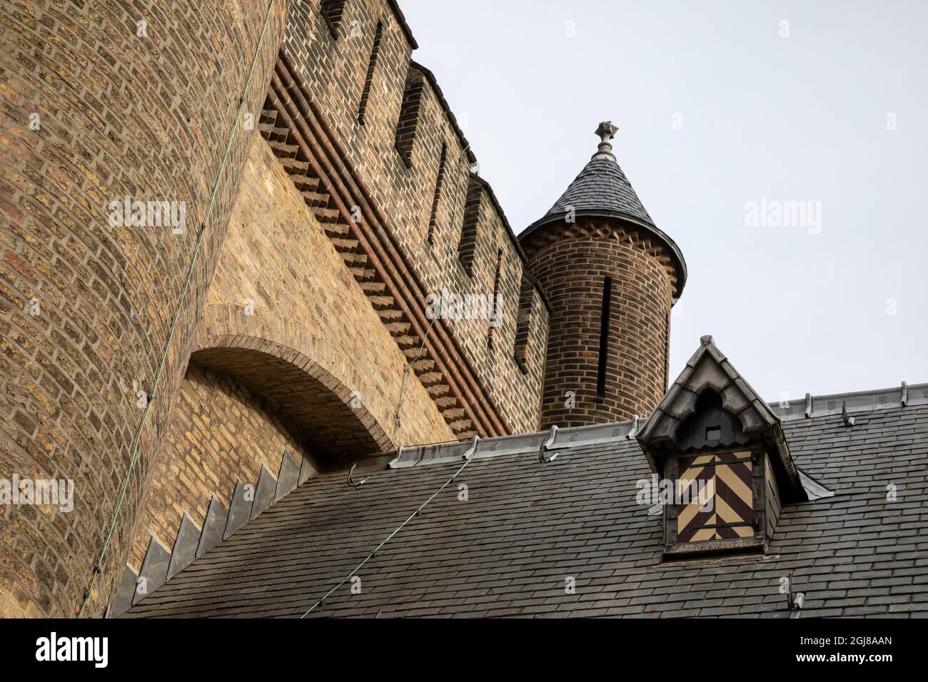 Europe, Netherlands, The Hague. Tower and roof of the Ridderzaal at the ...