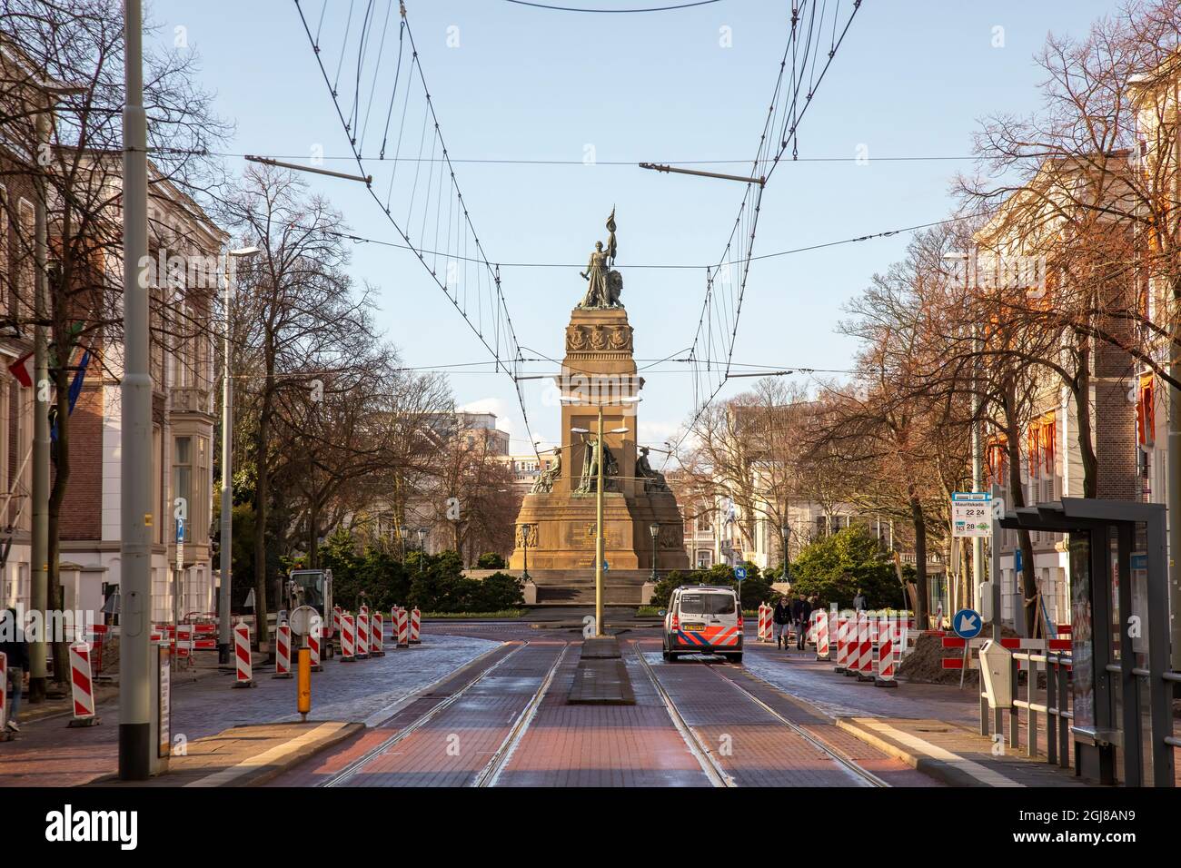 Europe, Netherlands, The Hague. Dutch Independence Monument in late ...