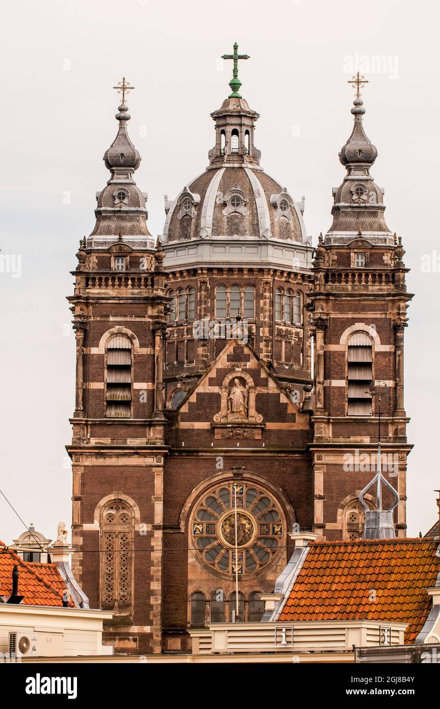 Saint Nicholas Basilica cathedral Amsterdam, Holland, Netherlands Stock ...