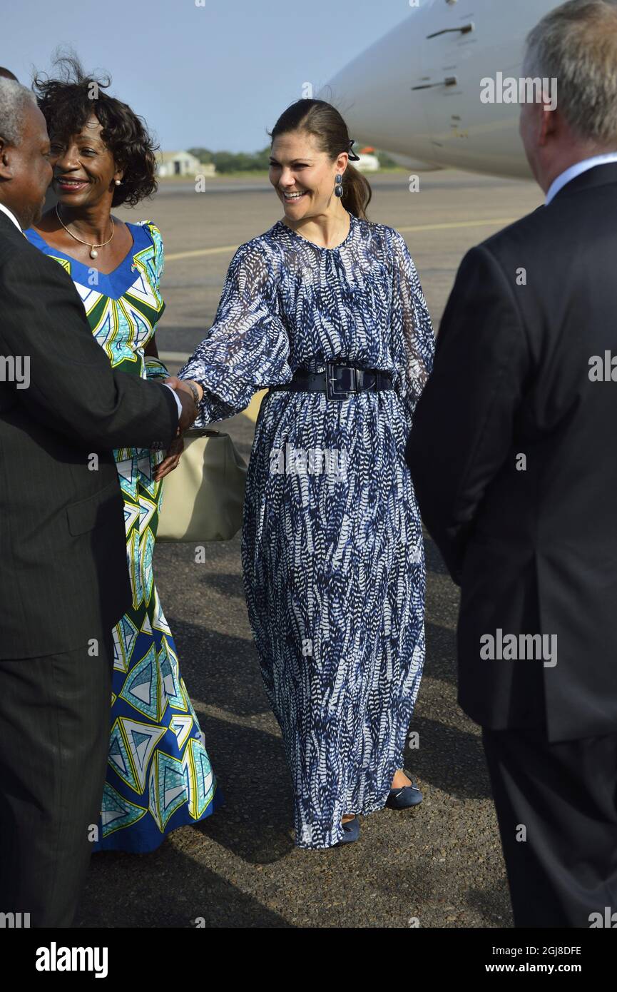 ACCRA 20140317 Crown Princess Victoria is seen arriving to Kotoka ...