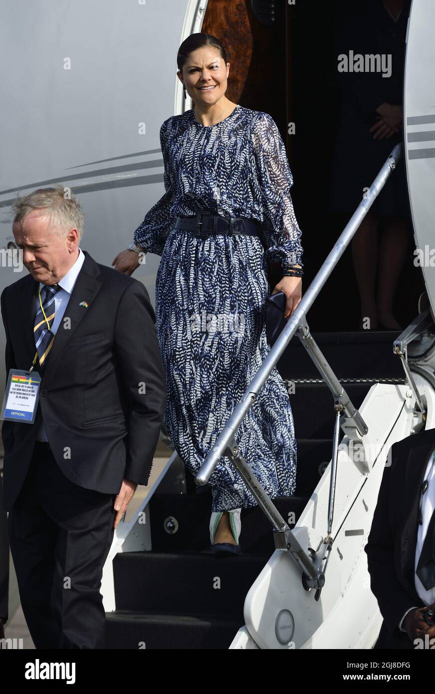 ACCRA 20140317 Crown Princess Victoria is seen arriving to Kotoka ...
