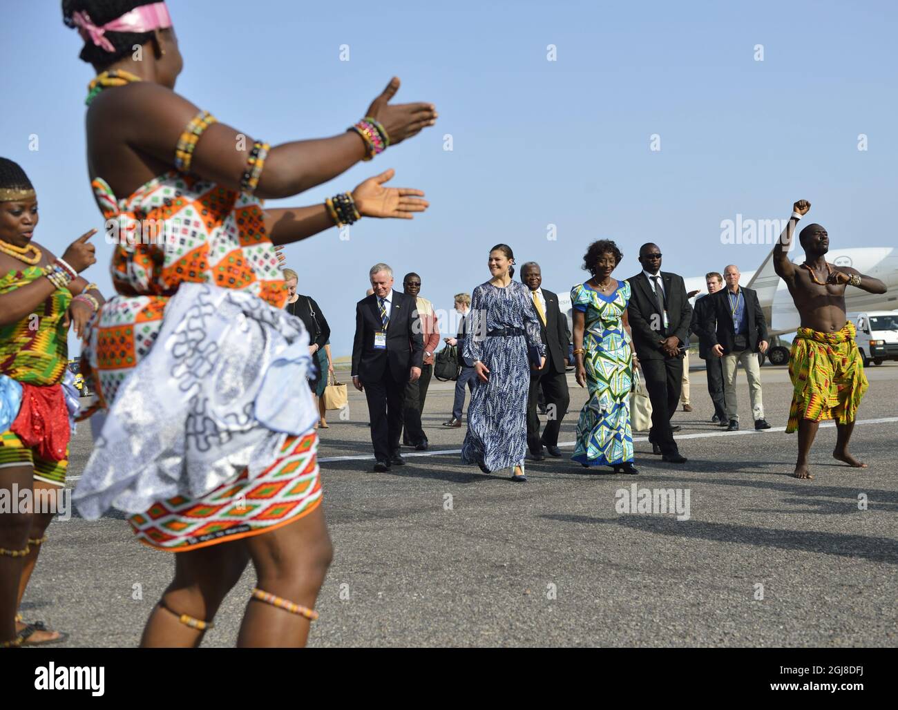 ACCRA 20140317 Crown Princess Victoria is seen arriving to Kotoka ...